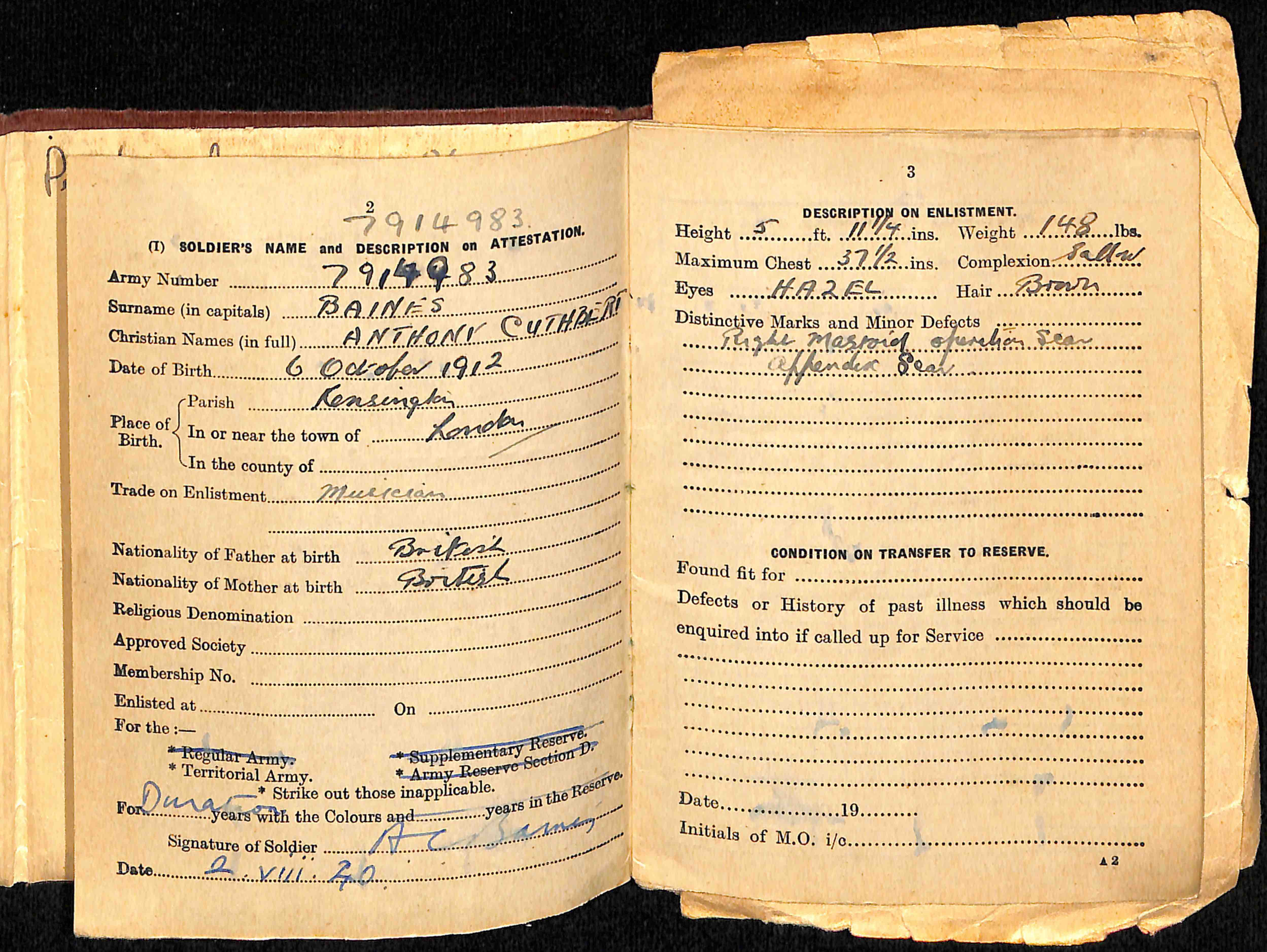 WWII Service Book | The Bate Collection