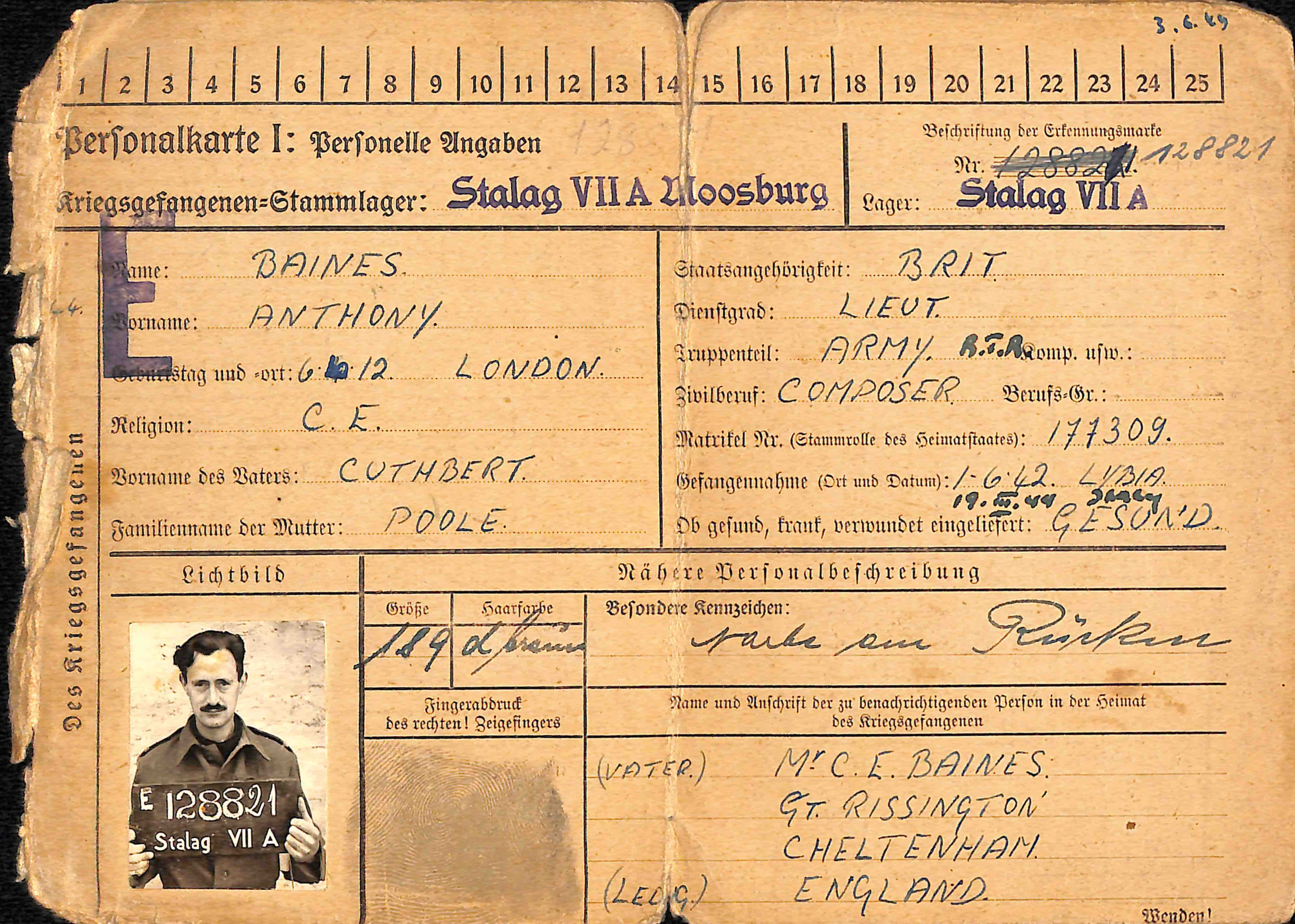 PoW ID card | The Bate Collection